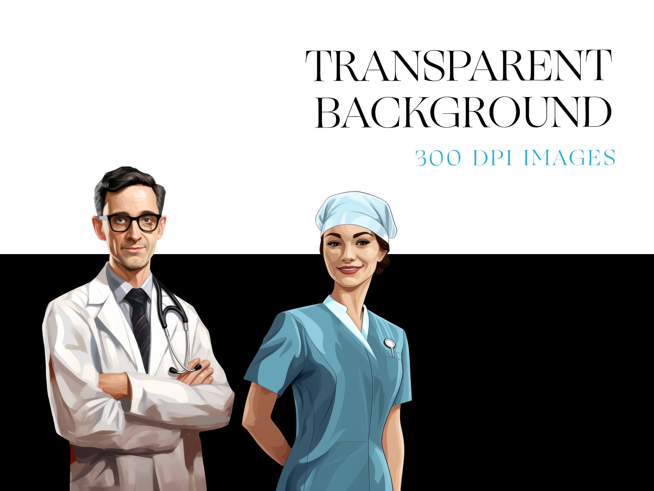 Hospital Clipart, Doctor, Nurse PNG, Patient, Medical Staff – Clipartset