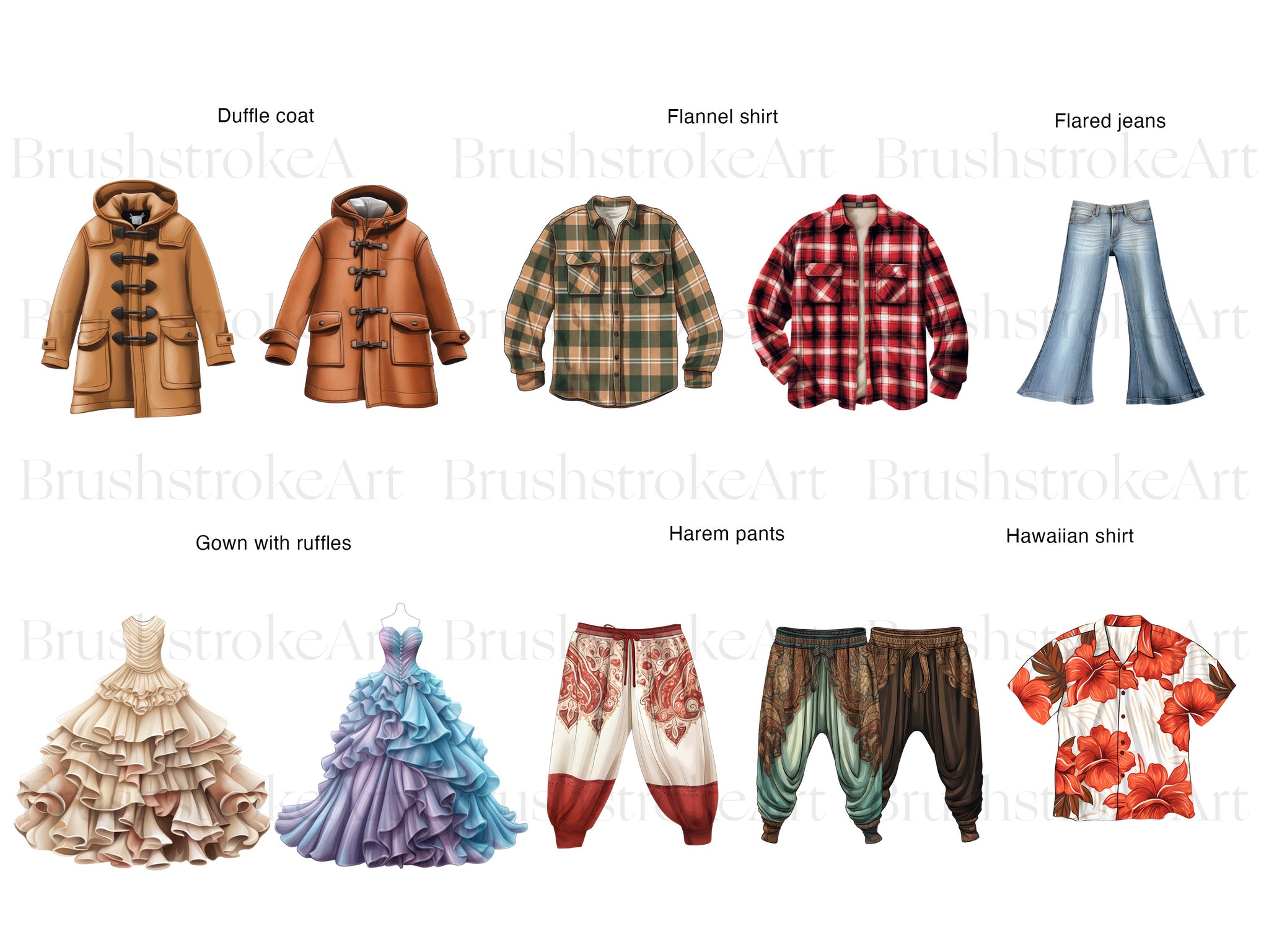 Clothes Clipart, T Shirt, Jeans Clipart, Fashion, Sweater – Clipartset