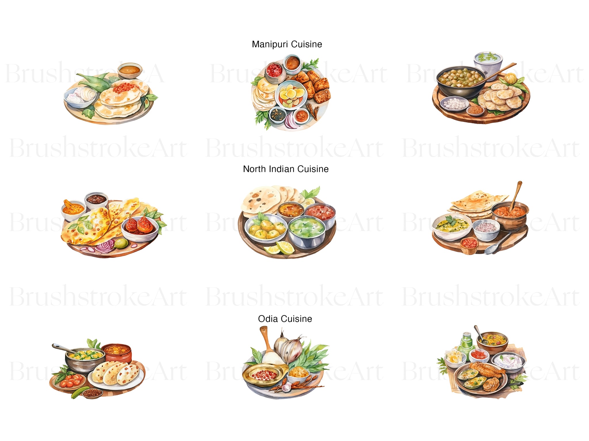 Indian Food Clipart, Tandoori Chicken, Biriyani Rice, Food – Clipartset
