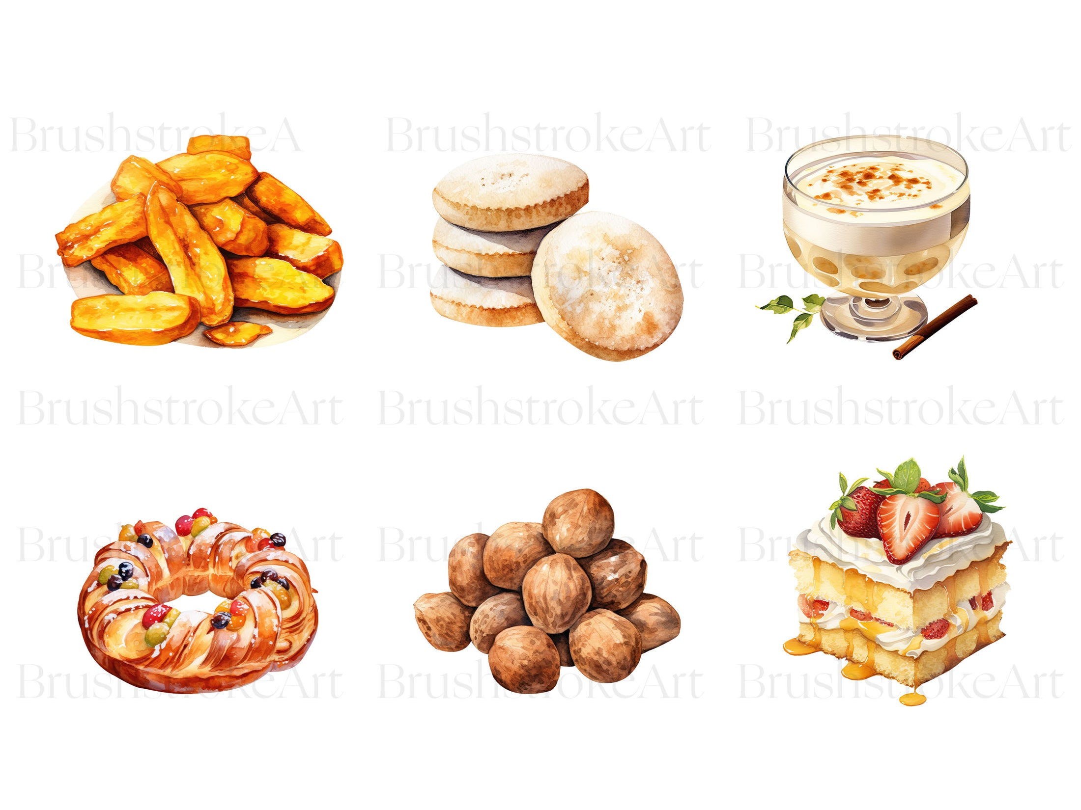 Mexican Dessert Clipart, Mexican Candy, Churros – Clipartset