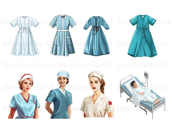 Hospital Clipart, Doctor, Nurse PNG, Patient, Medical Staff – Clipartset