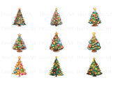 Christmas Tree Clipart, Pine Tree PNG, Christmas Stickers – Clipartset