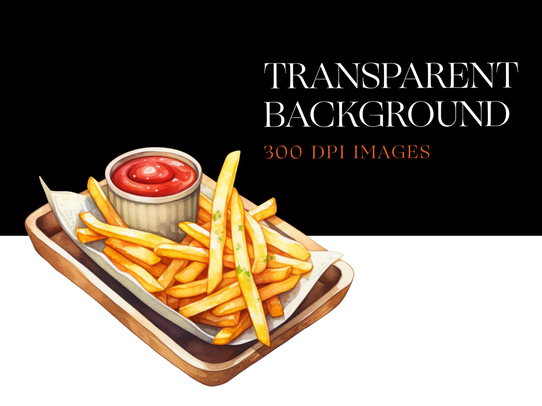 Watercolor Potato Clipart, Baked Potato PNG, Potato Chips – Clipartset