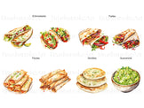 Mexican Food Clipart, Tacos, Nachos Clipart, Mexican Dishes – Clipartset