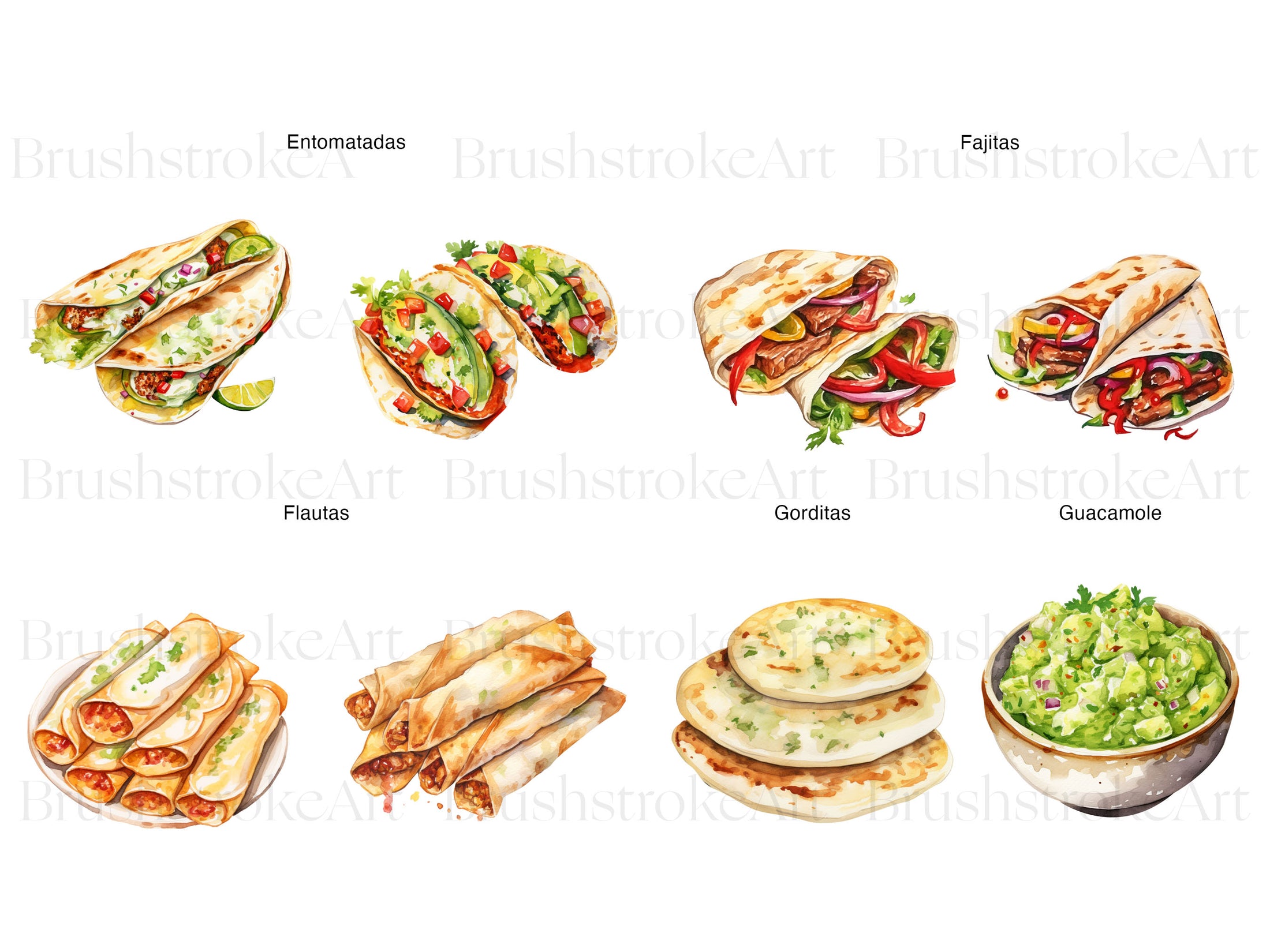 Mexican Food Clipart, Tacos, Nachos Clipart, Mexican Dishes – Clipartset