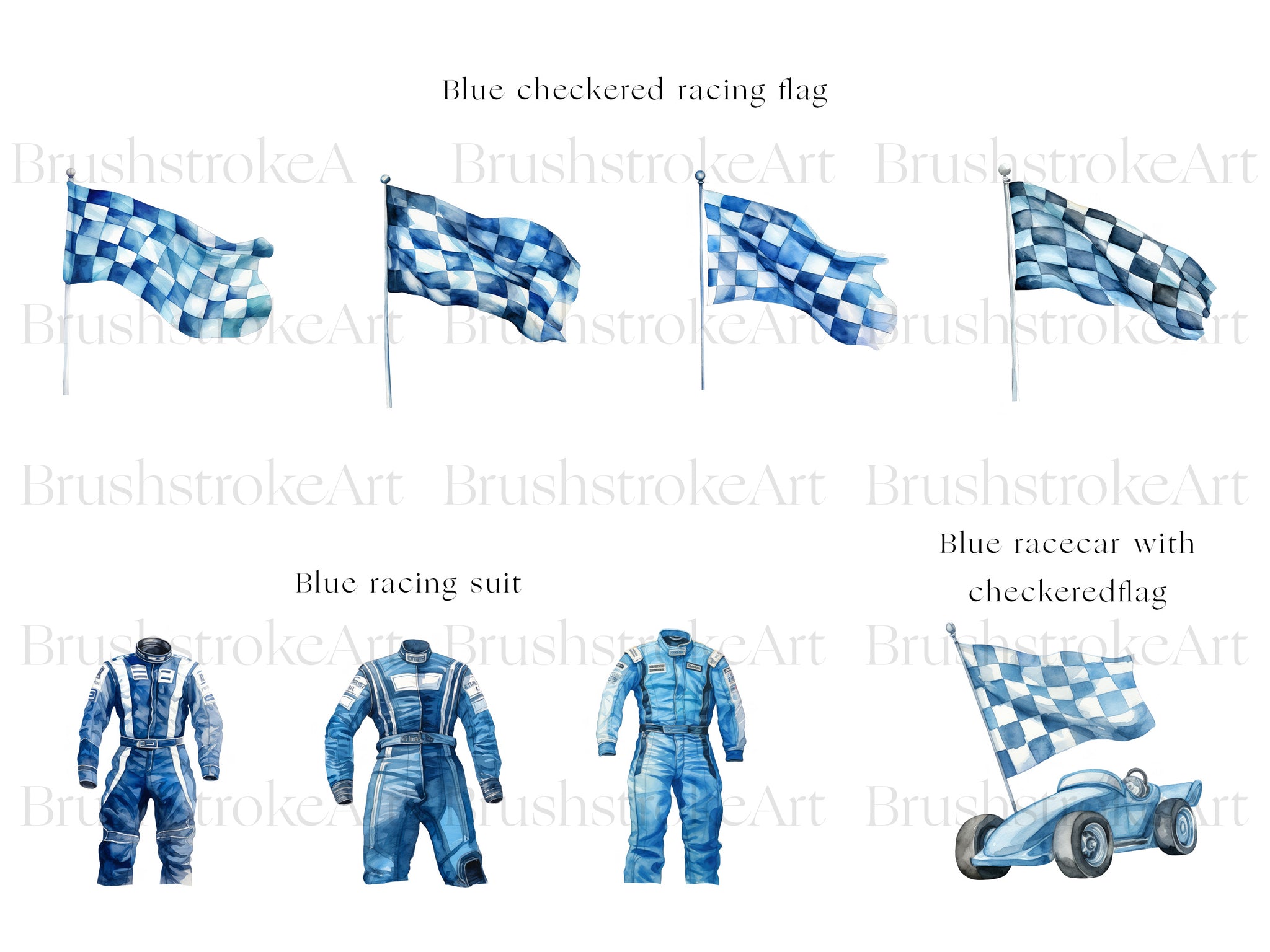 Blue Racing Car Clipart, Vintage Car, Racer PNG, Sports Car – Clipartset