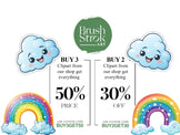 Rain Cloud Clipart, Rainbow PNG, Weather Clipart, Rainy Day – Clipartset