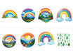 Rain Cloud Clipart, Rainbow PNG, Weather Clipart, Rainy Day – Clipartset