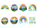 Rain Cloud Clipart, Rainbow PNG, Weather Clipart, Rainy Day – Clipartset
