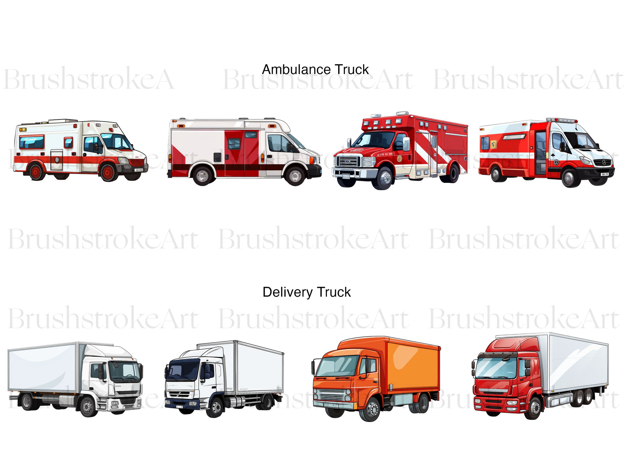 Truck Clipart, Fire Truck, Vehicles Clipart Semi Truck PNG – Clipartset