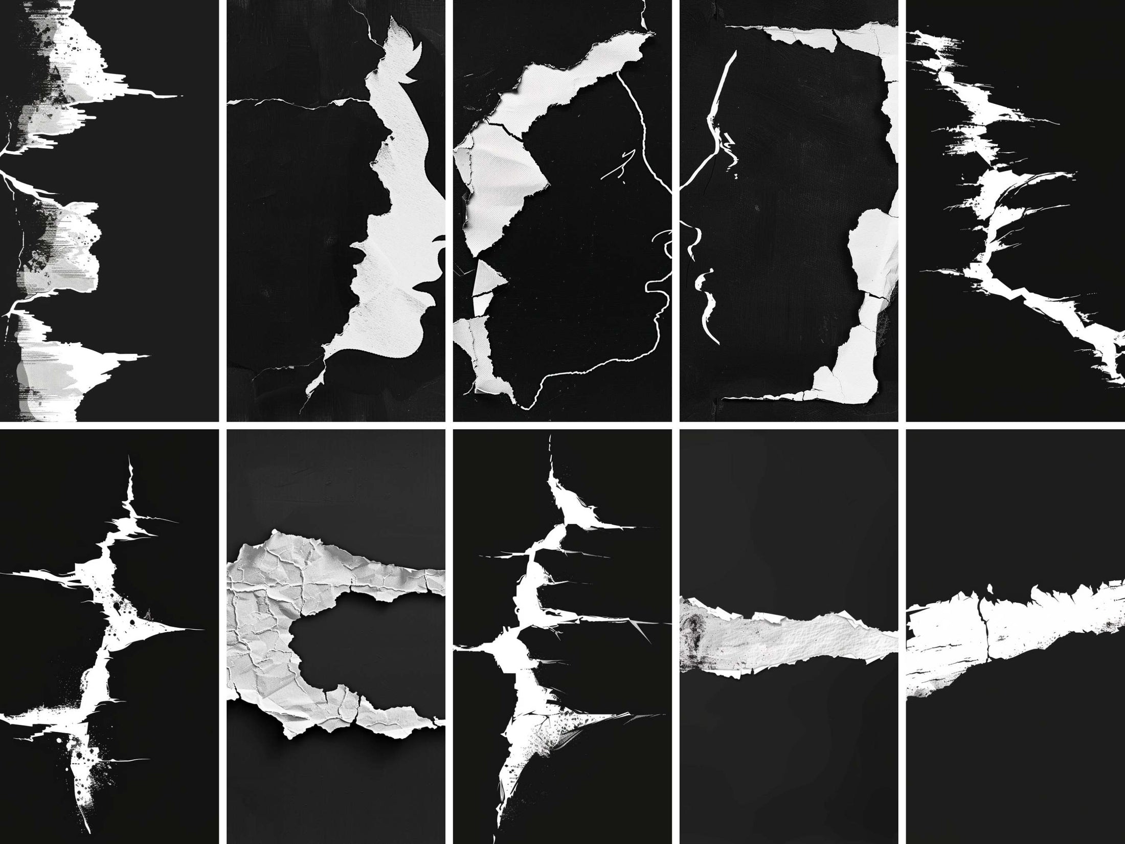 Torn & Ripped Paper Texture, Art Paint, wall, Ripped Paper – Clipartset