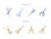 Watercolor Scissors Clipart, Vintage Scissors, Scissors Art – Clipartset