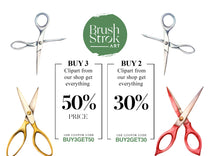 Watercolor Scissors Clipart, Vintage Scissors, Scissors Art – Clipartset