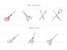 Watercolor Scissors Clipart, Vintage Scissors, Scissors Art – Clipartset