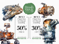 Watercolor Spacecraft Clipart| Rocket| Shuttle| Spaceship – Clipartset