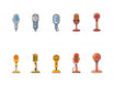 Microphone Icon Clipart, Mic PNG, Retro Mic, Singing Decal – Clipartset