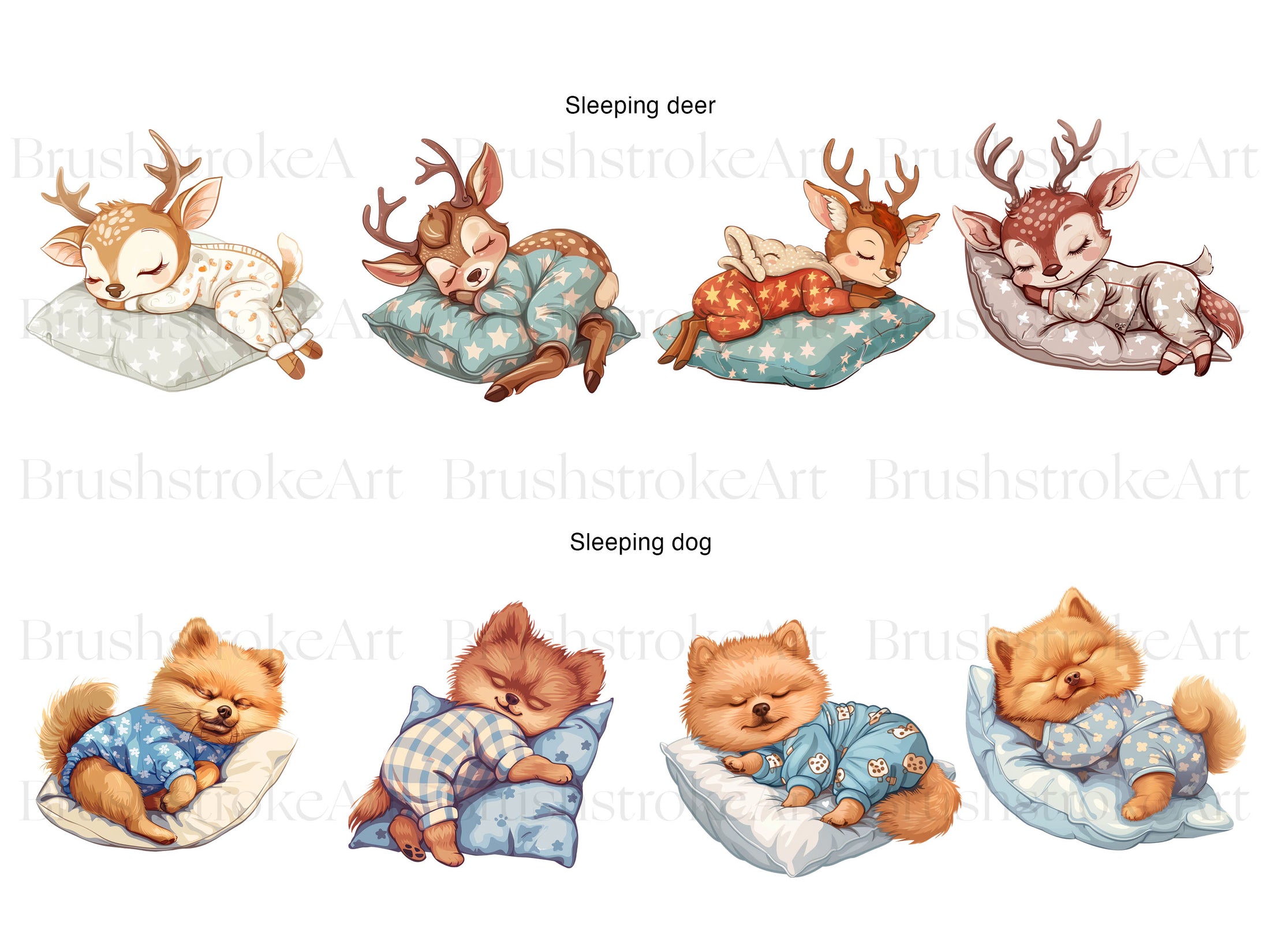 Sleeping Animals Clipart, Sleeping Dog, Cute Animals PNG – Clipartset
