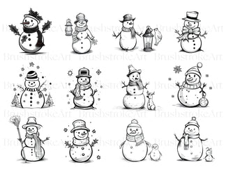 Cute Snowman Clipart, Winter Holiday Christmas Gifts, Snowman PNG ...