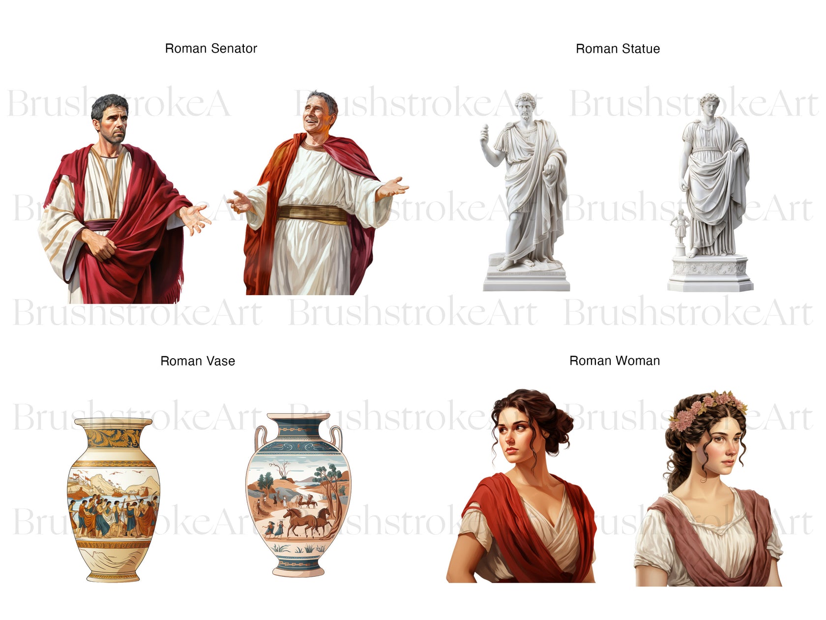 Ancient Rome Clipart, Roman Empire, Gladiator, Roman Design – Clipartset