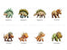 Watercolor Dinosaur Clipart, Stegosaurus, Triceratops PNG – Clipartset