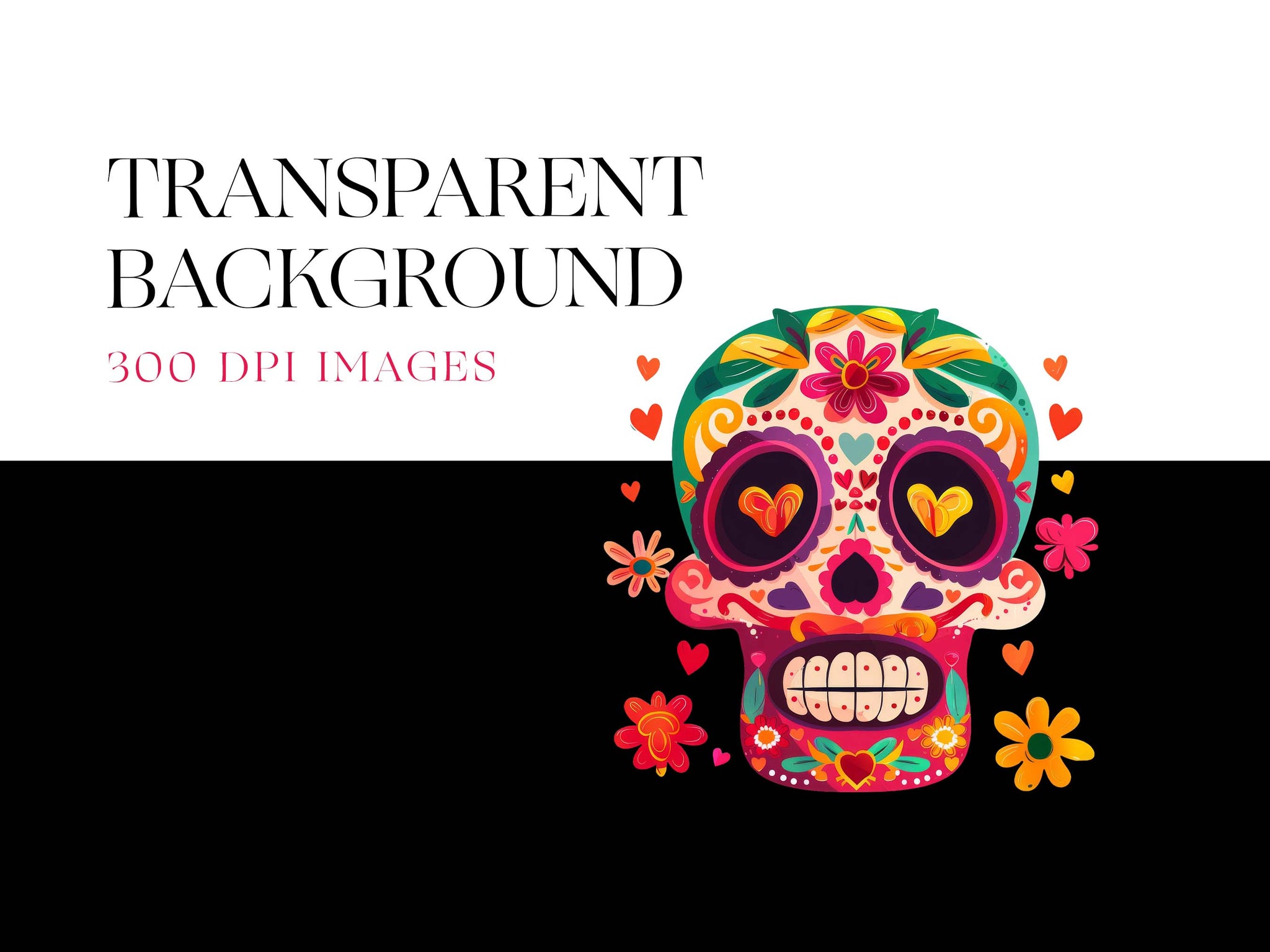 Sugar Skull Clipart, Day of the Dead, Mexican Sugar Skull – Clipartset