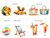 Beach Clipart, Vacation PNG, Sand Castle Clipart, Beach Day – Clipartset