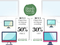 Computer Monitor Clipart, Computer Screen, Tech Graphics – Clipartset