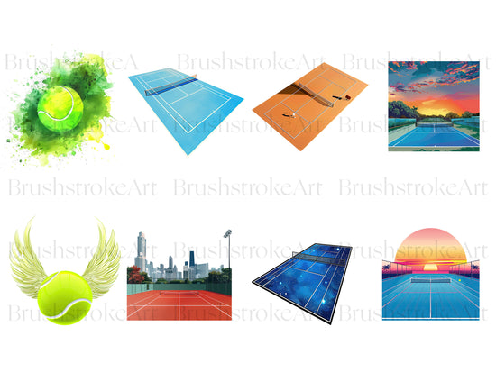 Watercolor Tennis Clipart, Tennis Racket, Sports Clipart, Ball – Clipartset