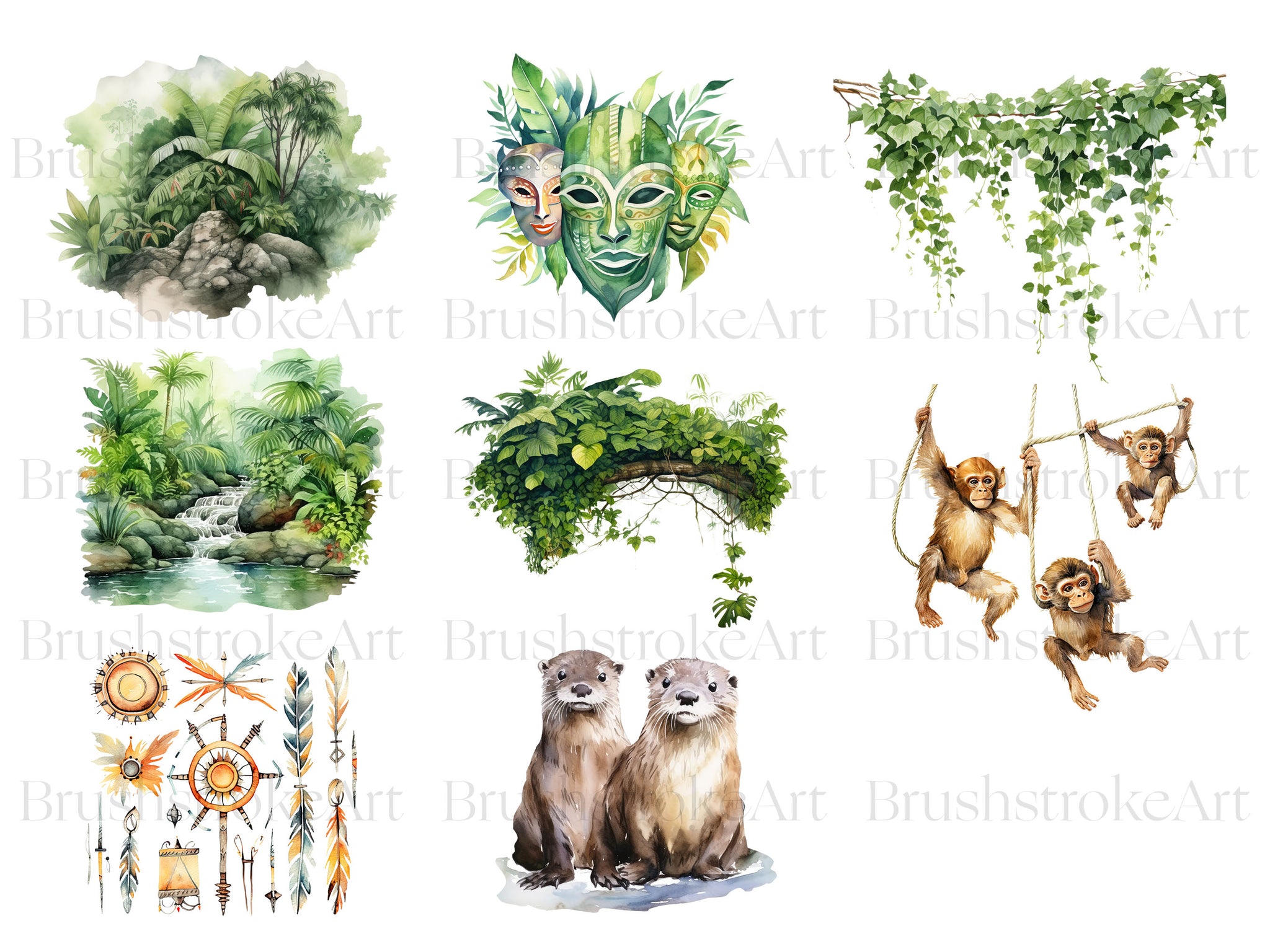 Tropical Rainforest Clipart, Tropical Animal, Wildlife, Bird – Clipartset