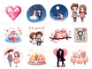 Kawaii Valentines Clipart, Love Letter, Heart Balloon PNG – Clipartset