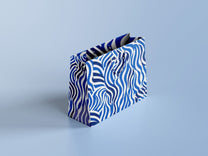 Blue Zebra Stripes Seamless patterns, Stylish, Wallpaper Art – Clipartset