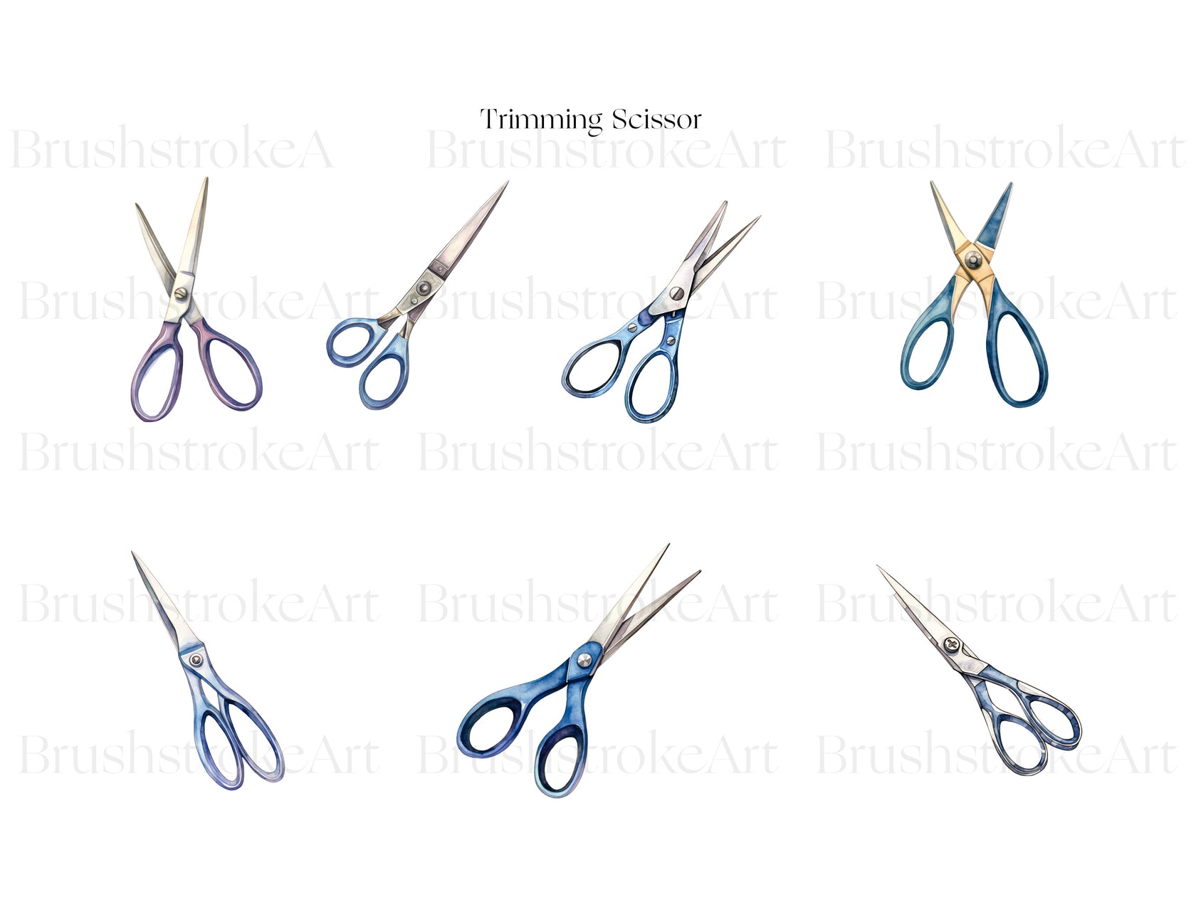 Watercolor Scissors Clipart, Vintage Scissors, Scissors Art – Clipartset