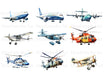 Watercolor Aircraft Clipart, Vintage Plane, Helicopter PNG – Clipartset