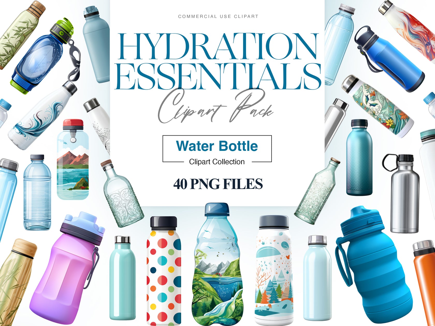 Water Bottle Clipart, Sports Bottle PNG, Glass Bottle PNG – Clipartset