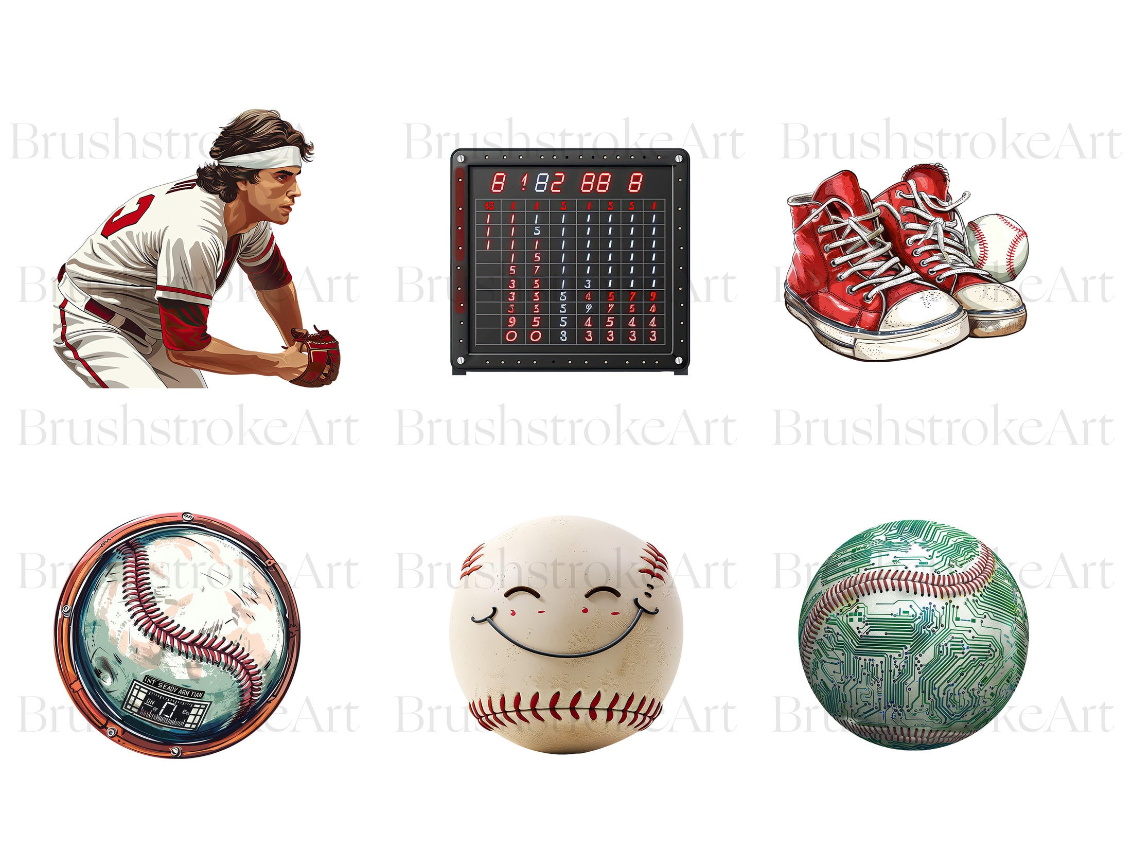 Watercolor Baseball Clipart, Baseball Bat PNG, Gloves, Baseball Player ...