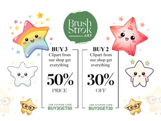 Kawaii Stars Clipart, Chibi Star, Colorful, Rainbow Stars – Clipartset