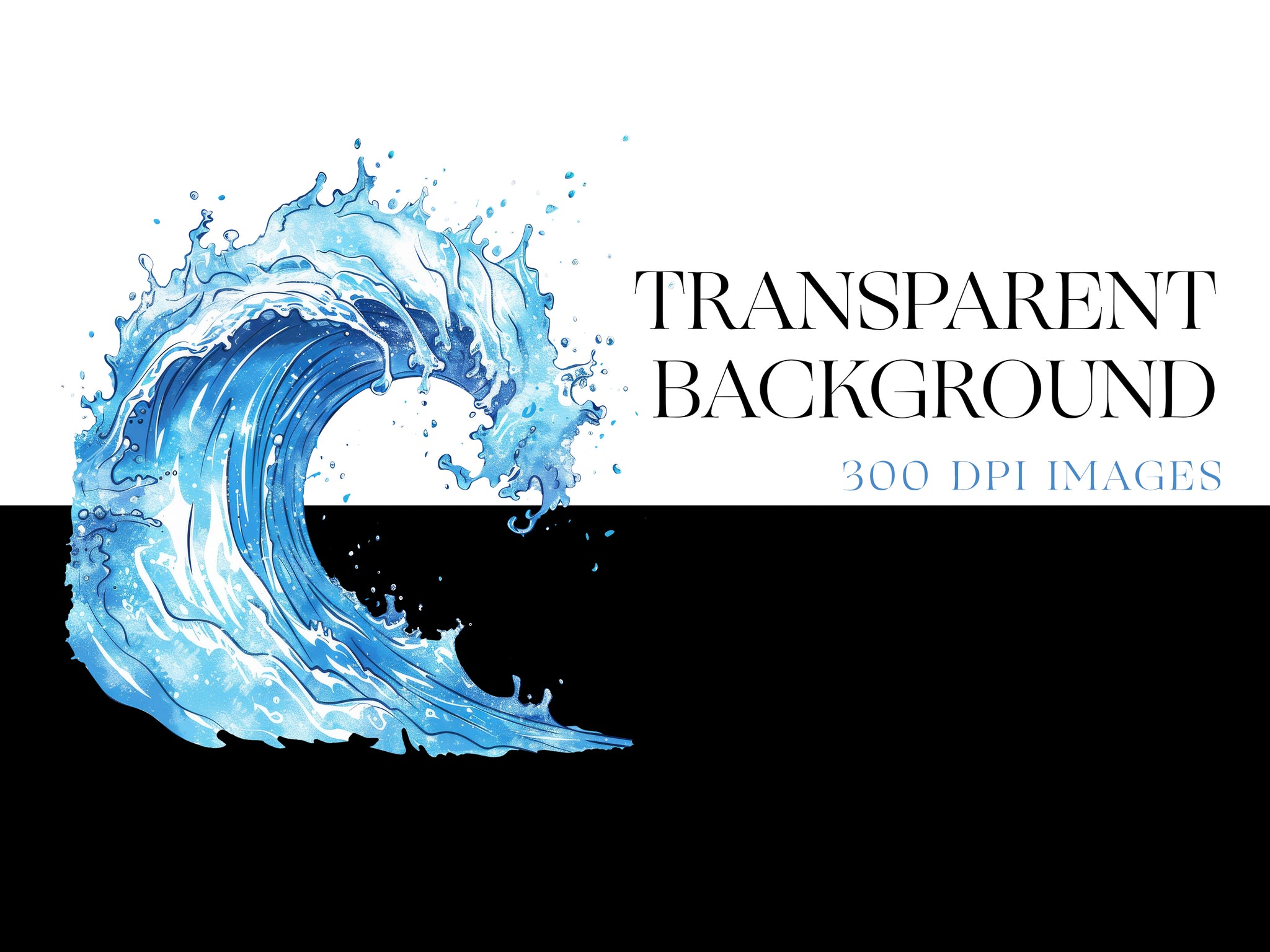 Ocean Waves Clipart, Sea Waves, Ocean Printable, Beach Clipart – Clipartset