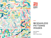 Vibrant Rhythms Seamless Patterns| Pastel Color Flat Design – Clipartset