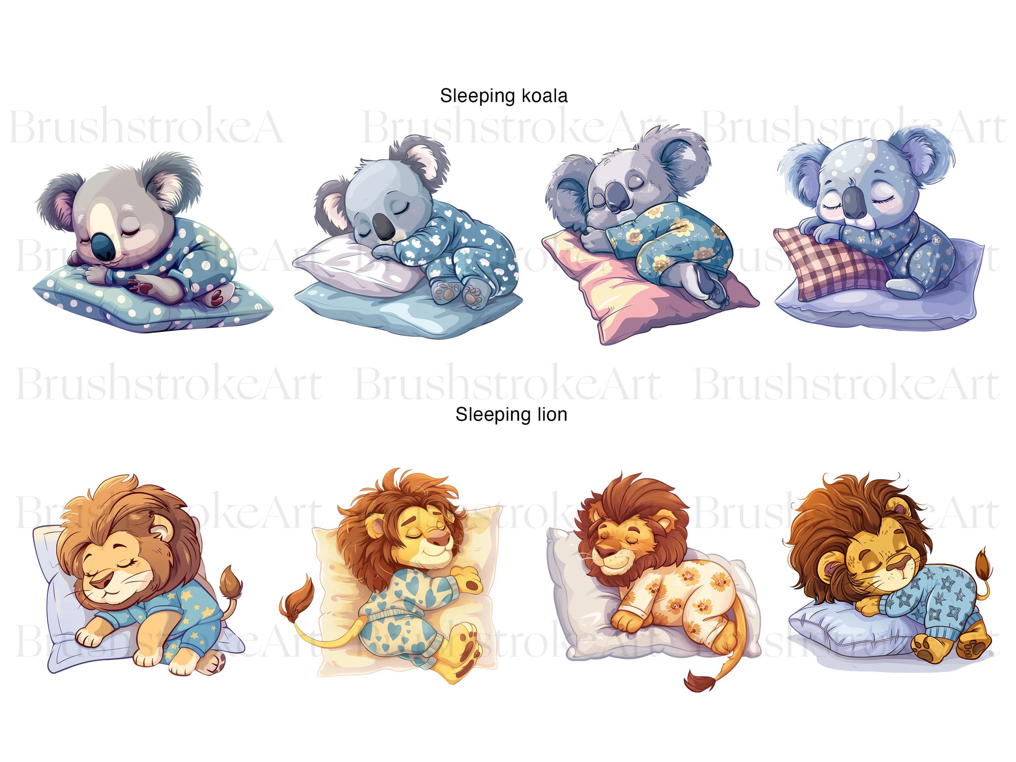 Sleeping Animals Clipart, Sleeping Dog, Cute Animals PNG – Clipartset