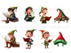 Cute Elf Clipart, Christmas Elves Clip Art, Christmas Gifts – Clipartset