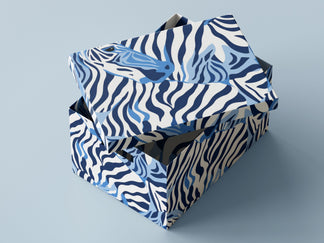 Blue Zebra Stripes Seamless patterns, Stylish, Wallpaper Art – Clipartset