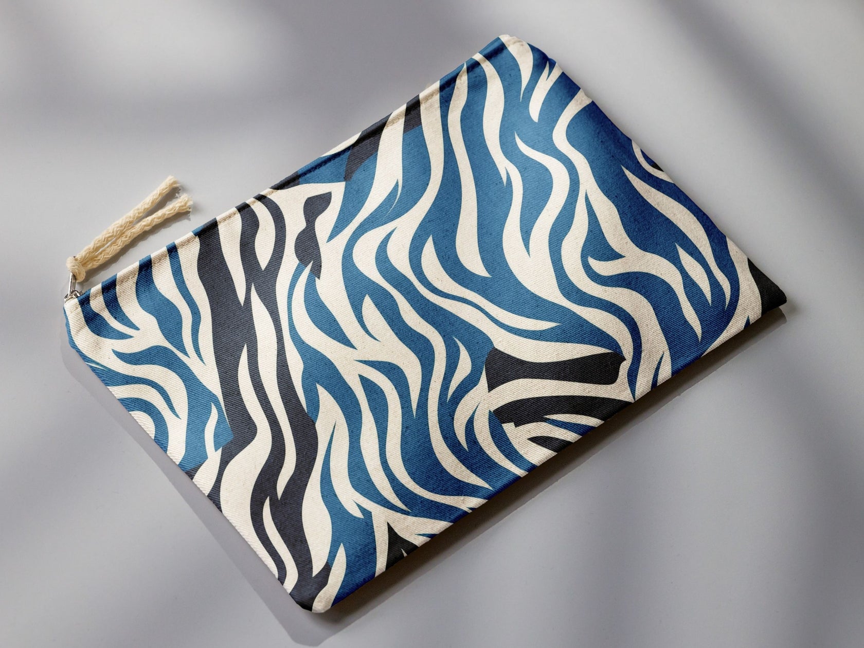 Blue Zebra Stripes Seamless patterns, Stylish, Wallpaper Art – Clipartset