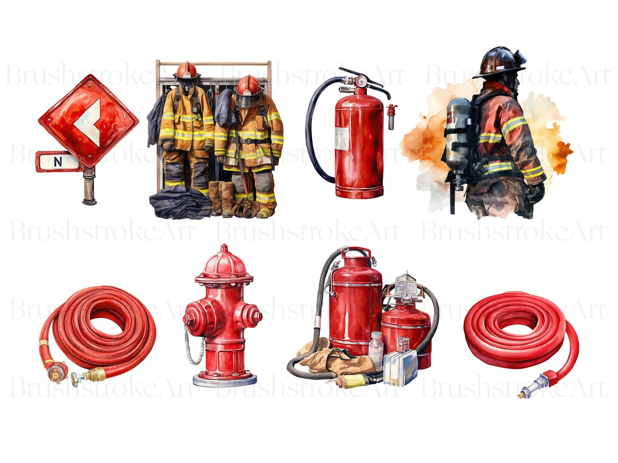 Fire Fighter Clipart, Fire Department, Fireman PNG, Extinguisher, Fire ...
