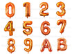 Foil Balloon Clipart, Gold Balloon Alphabet, Foil Numbers, Birthday Pa ...