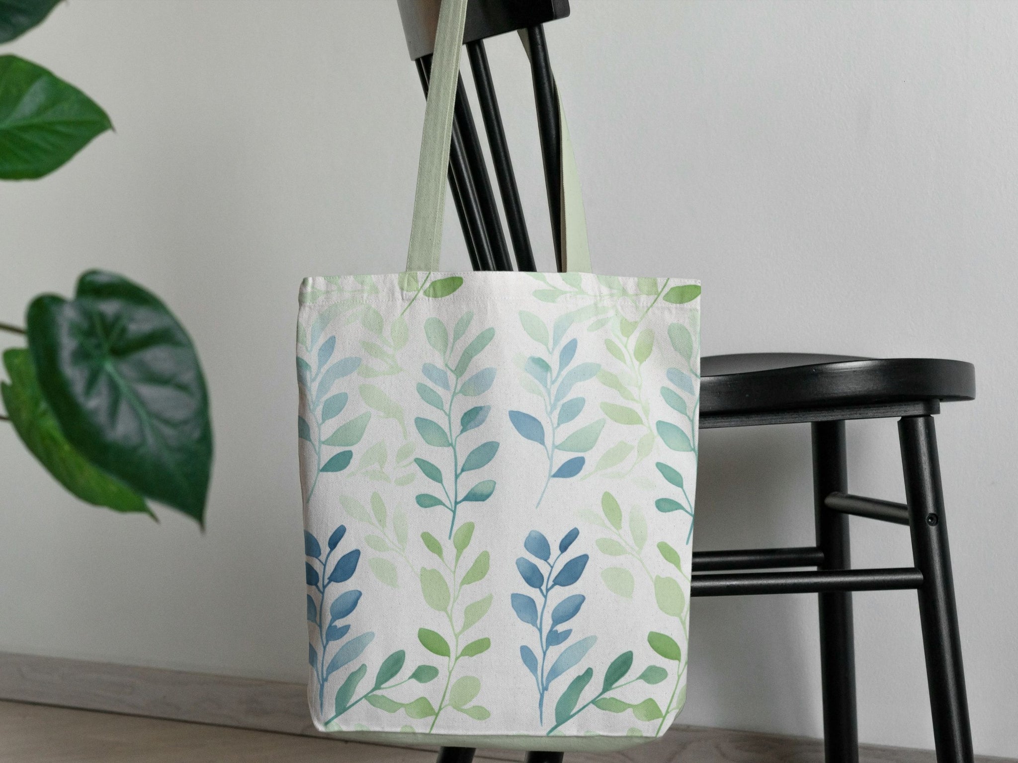 Leaf Stripes Seamless Pattern, Tile, Floral wallpaper Design – Clipartset