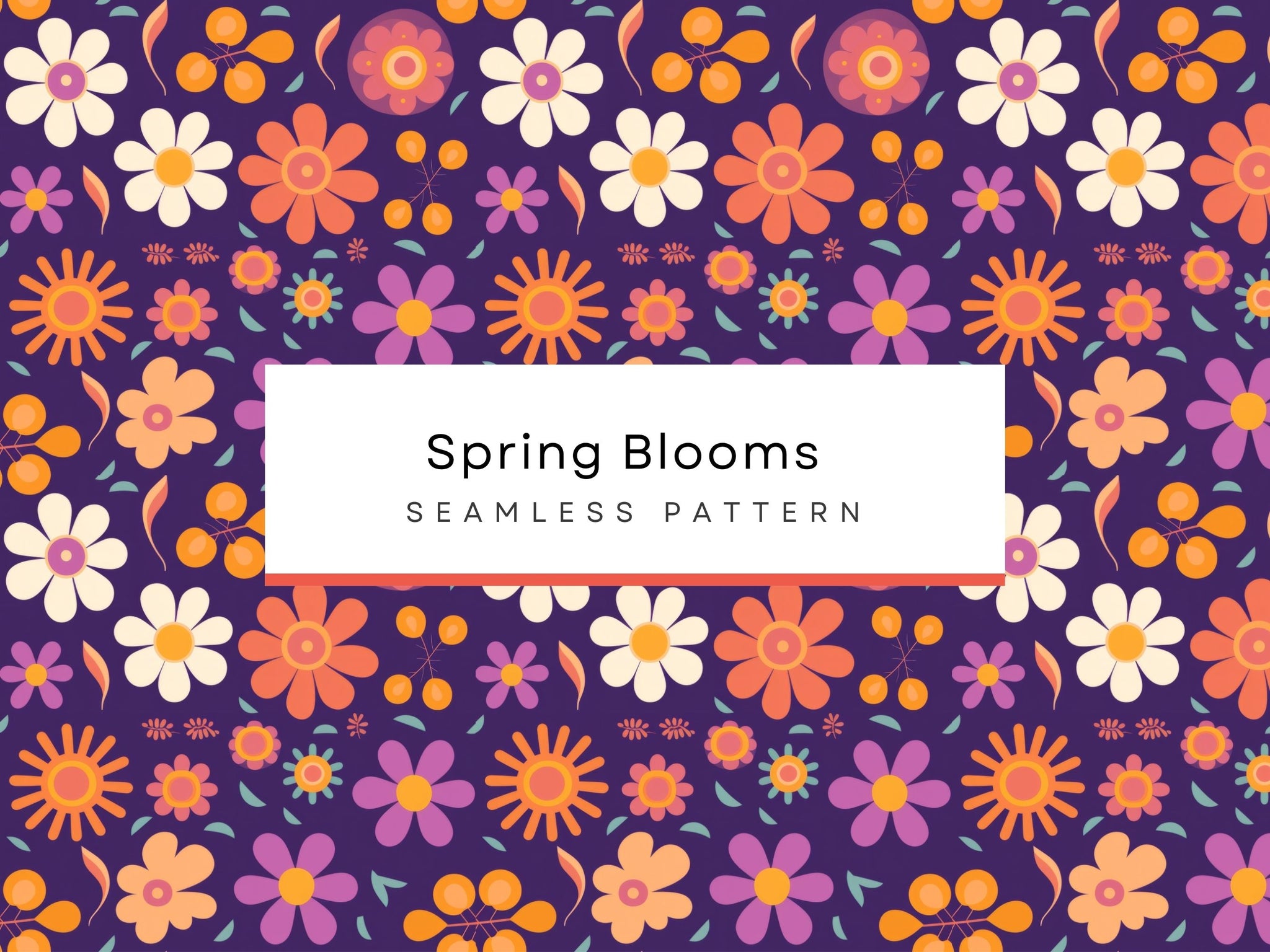 Spring Blooms Seamless Pattern, Pink Pattern, Floral Designs – Clipartset