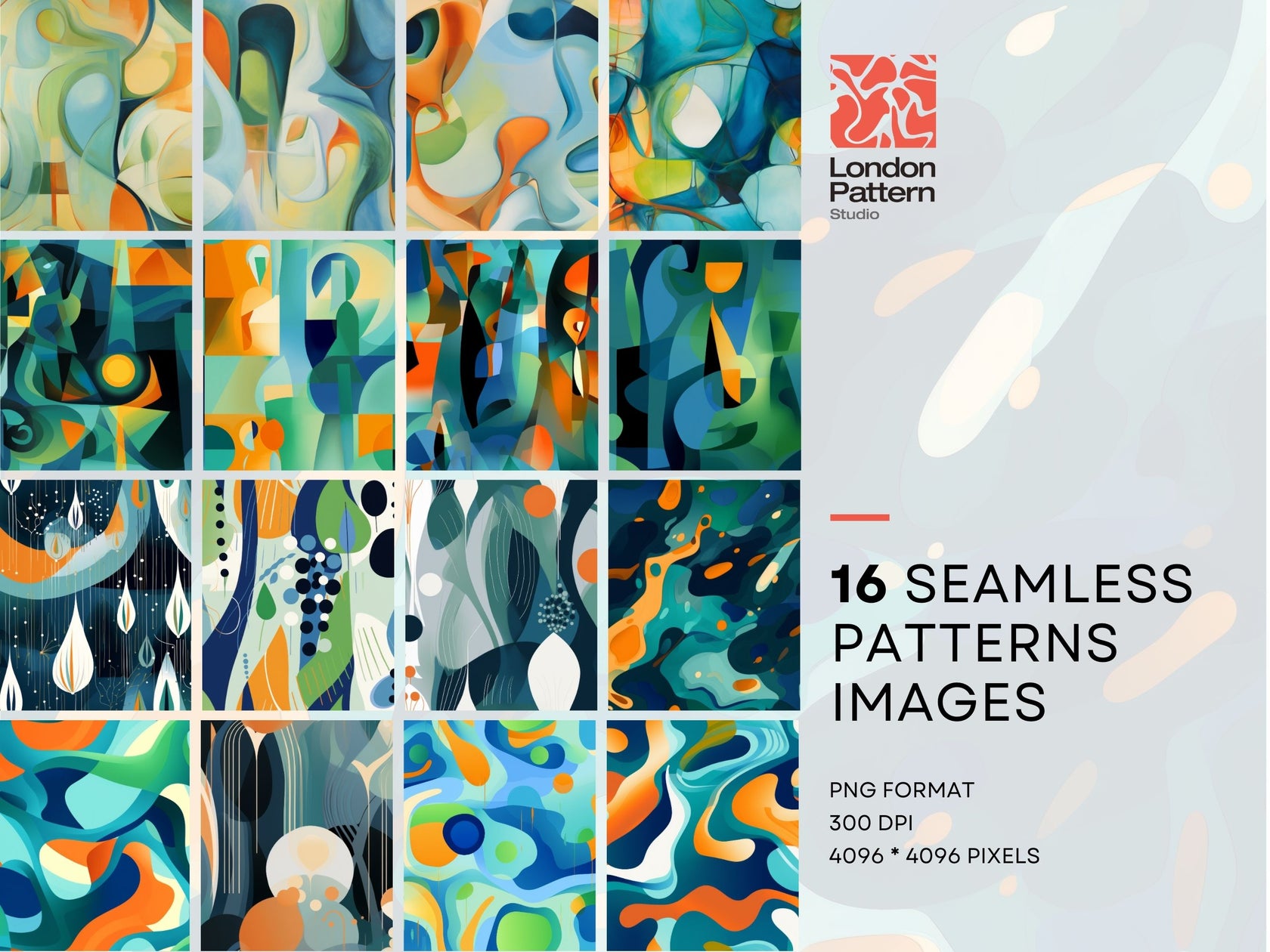 Dynamic Colorful Seamless Pattern, Tile Art, Gradient Background ...