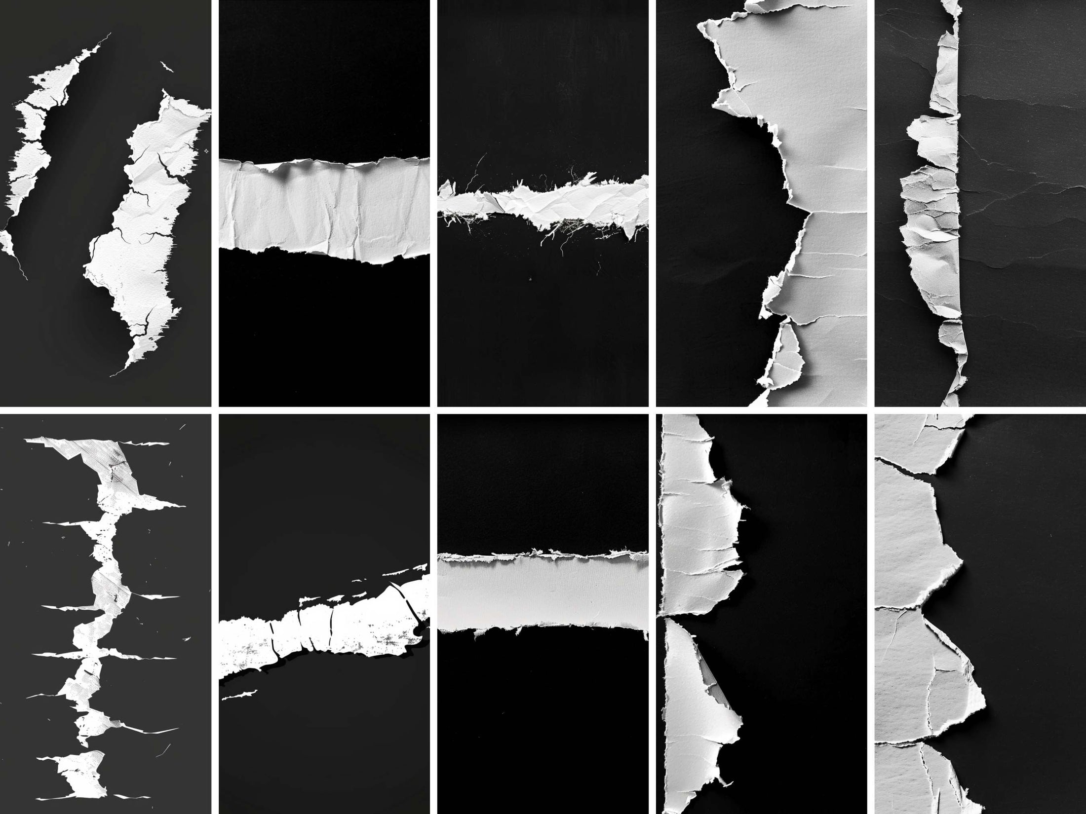 Torn & Ripped Paper Texture, Art Paint, wall, Ripped Paper – Clipartset