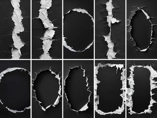 Torn & Ripped Paper Texture, Art Paint, wall, Ripped Paper – Clipartset
